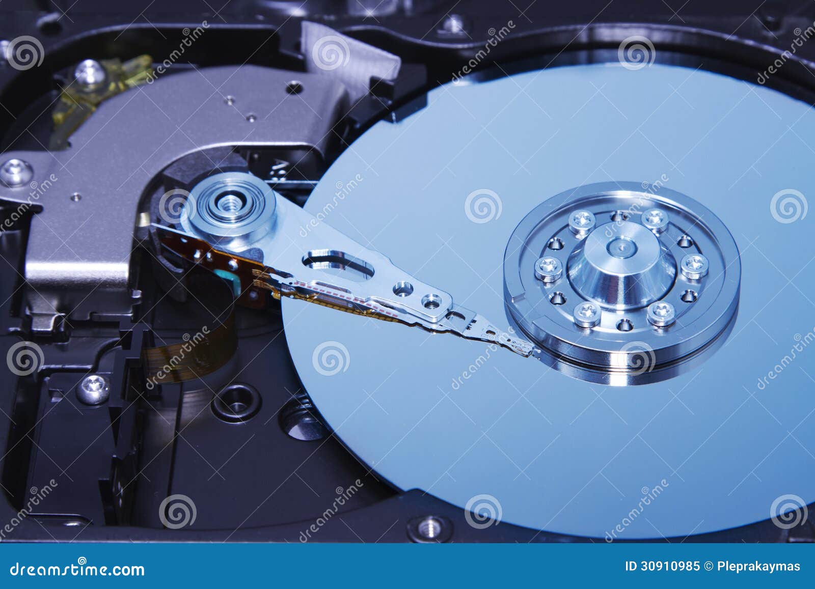 Hard disk drive inside stock image. Image of recover - 30910985