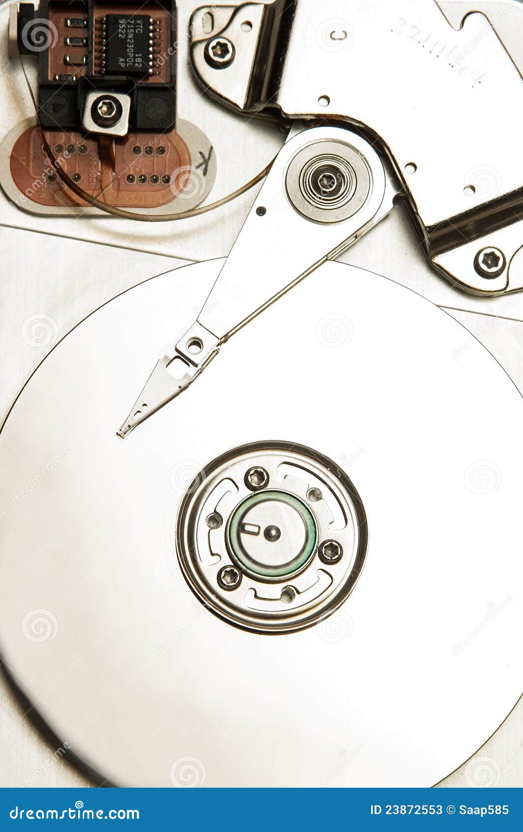Hard disk drive internal stock image. Image of electronic - 23872553