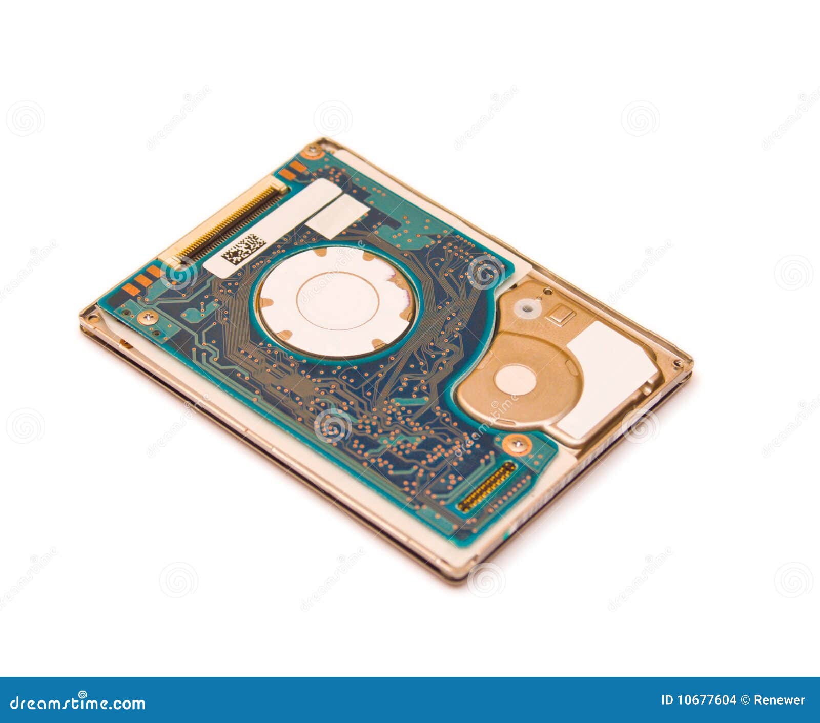 Hard Disk Drive Isolated on White Stock Photo - Image of magnetic ...