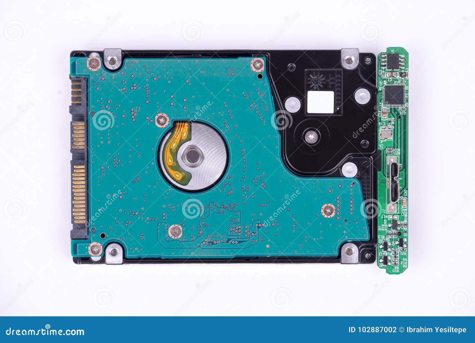 Hard Disk Drive Isolated on White Background. Stock Photo - Image of ...