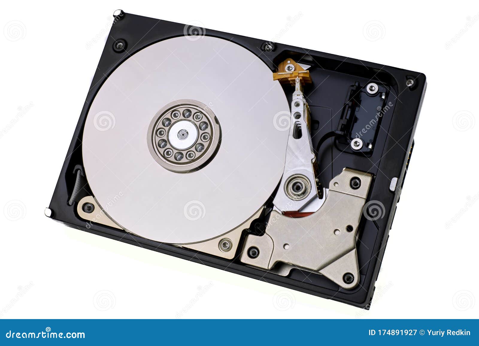 Hard Disk Drive Isolated on White Background. Stock Image - Image of ...