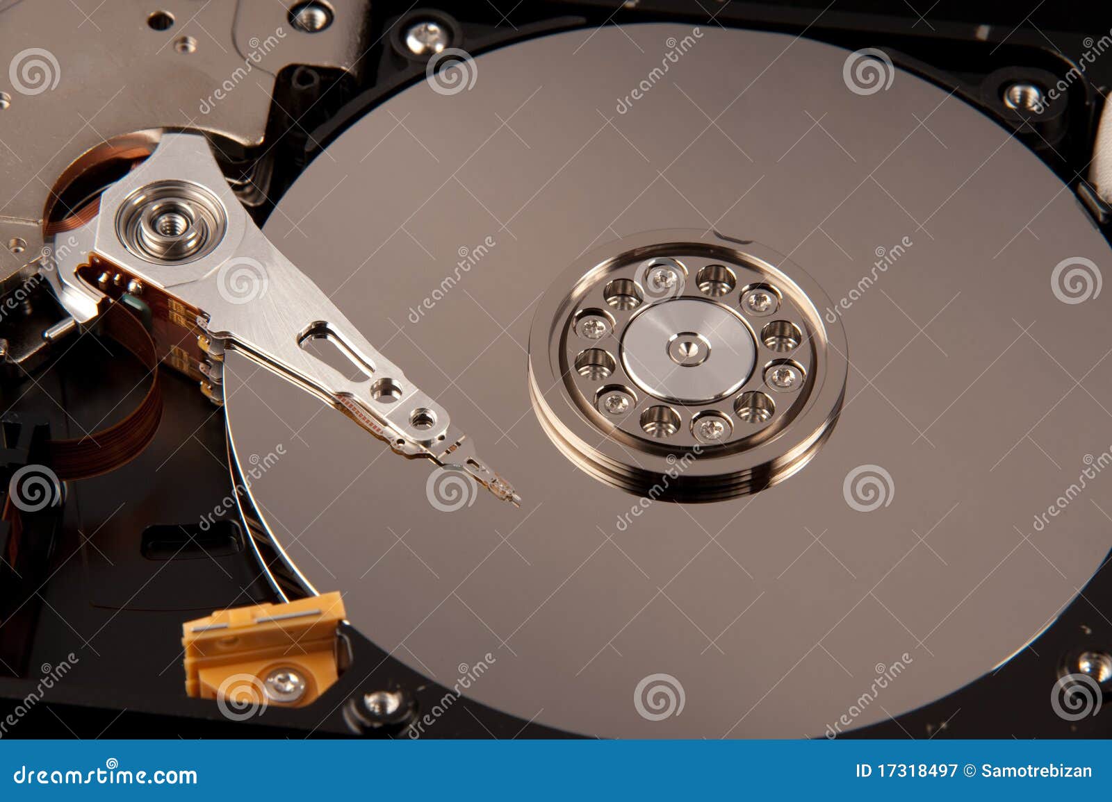 Hard Disk Drive Part of Computer Stock Image - Image of magnetic ...
