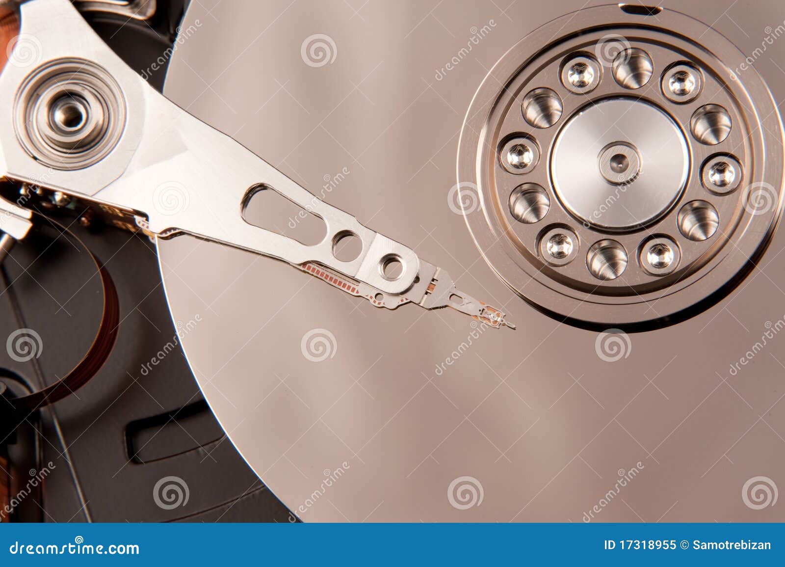 Hard Disk Drive Part of Computer Stock Image - Image of disc, detail ...