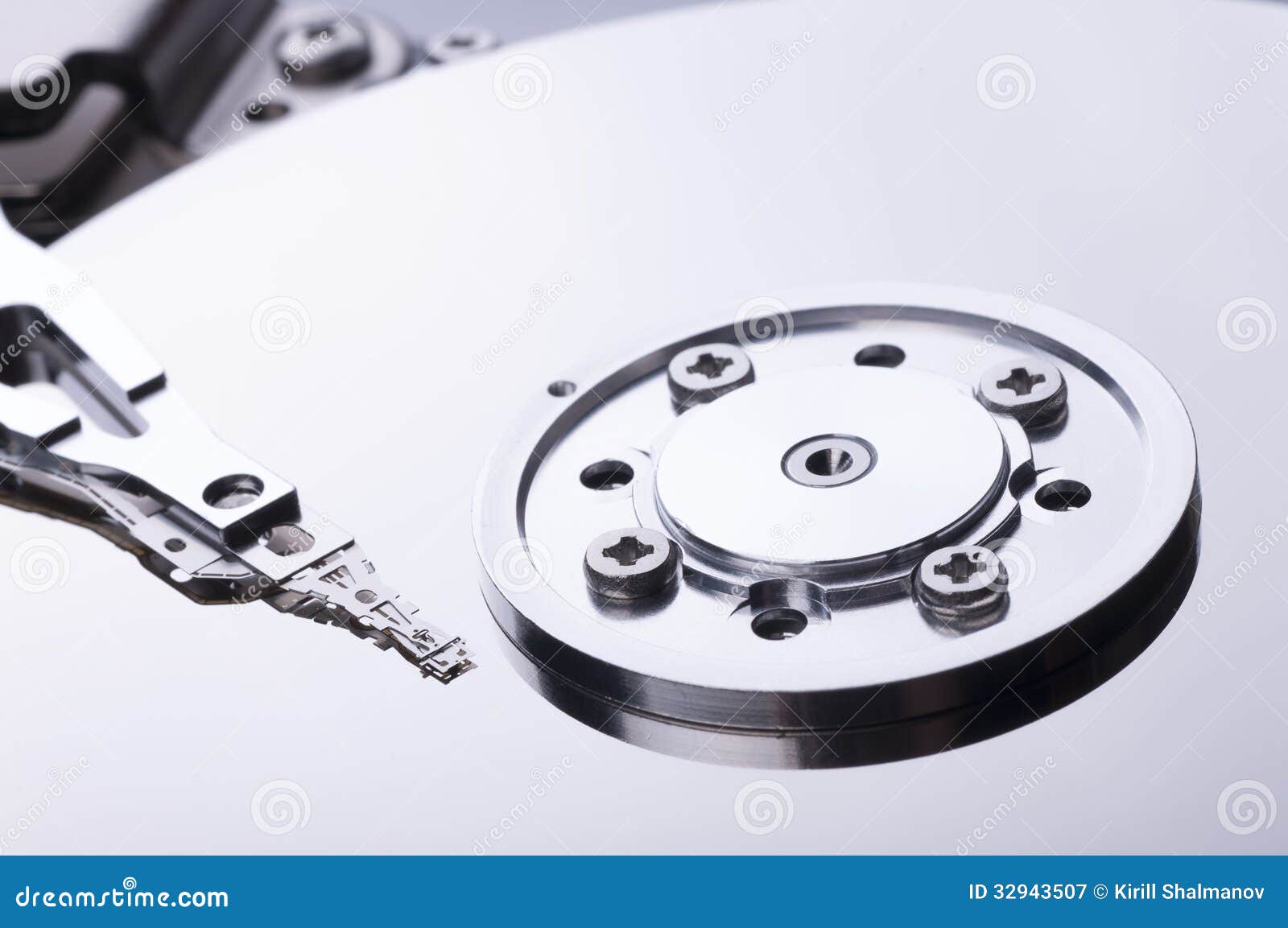 Hard disk drive stock image. Image of metallic, disassembling - 32943507