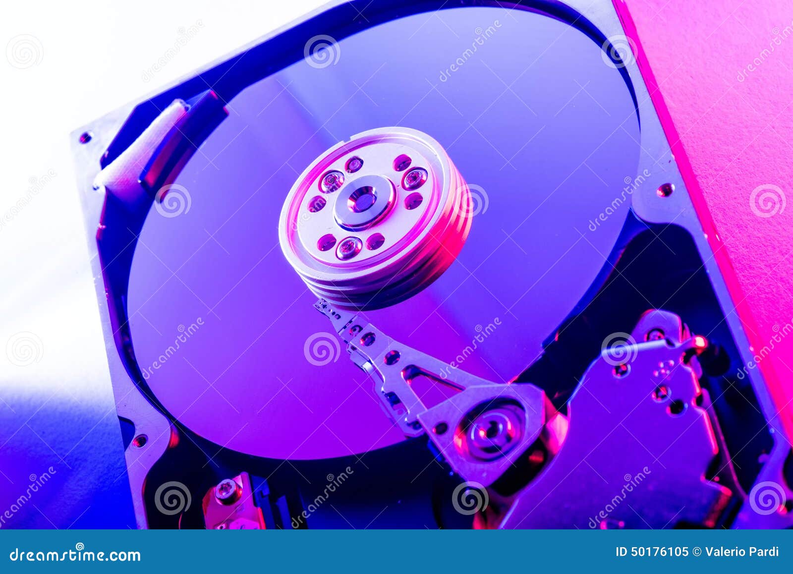 Hard disk drive plate stock image. Image of backup, magnetic - 50176105