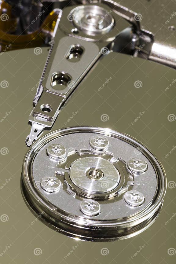 Hard Disk Drive Platter: Inside a Hard Disk Drive (macro) Stock Image ...