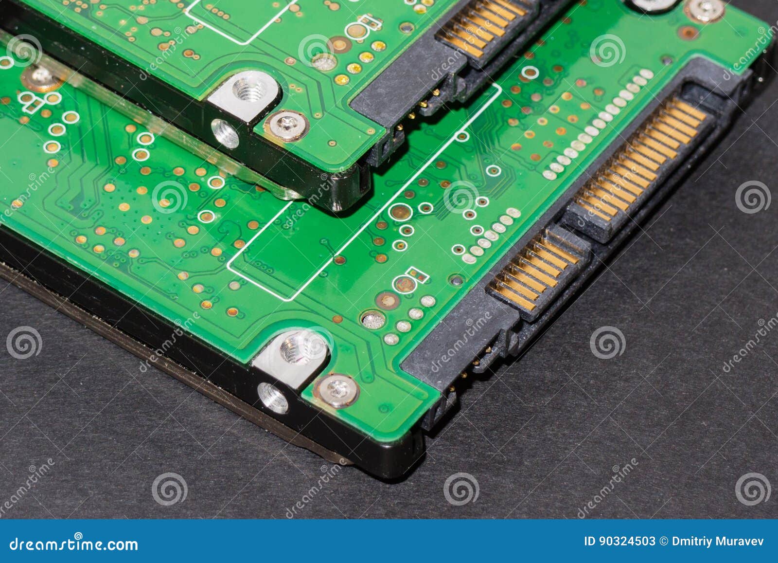 Hard Disk Drive Sata Controller Stock Image - Image of computer, read ...