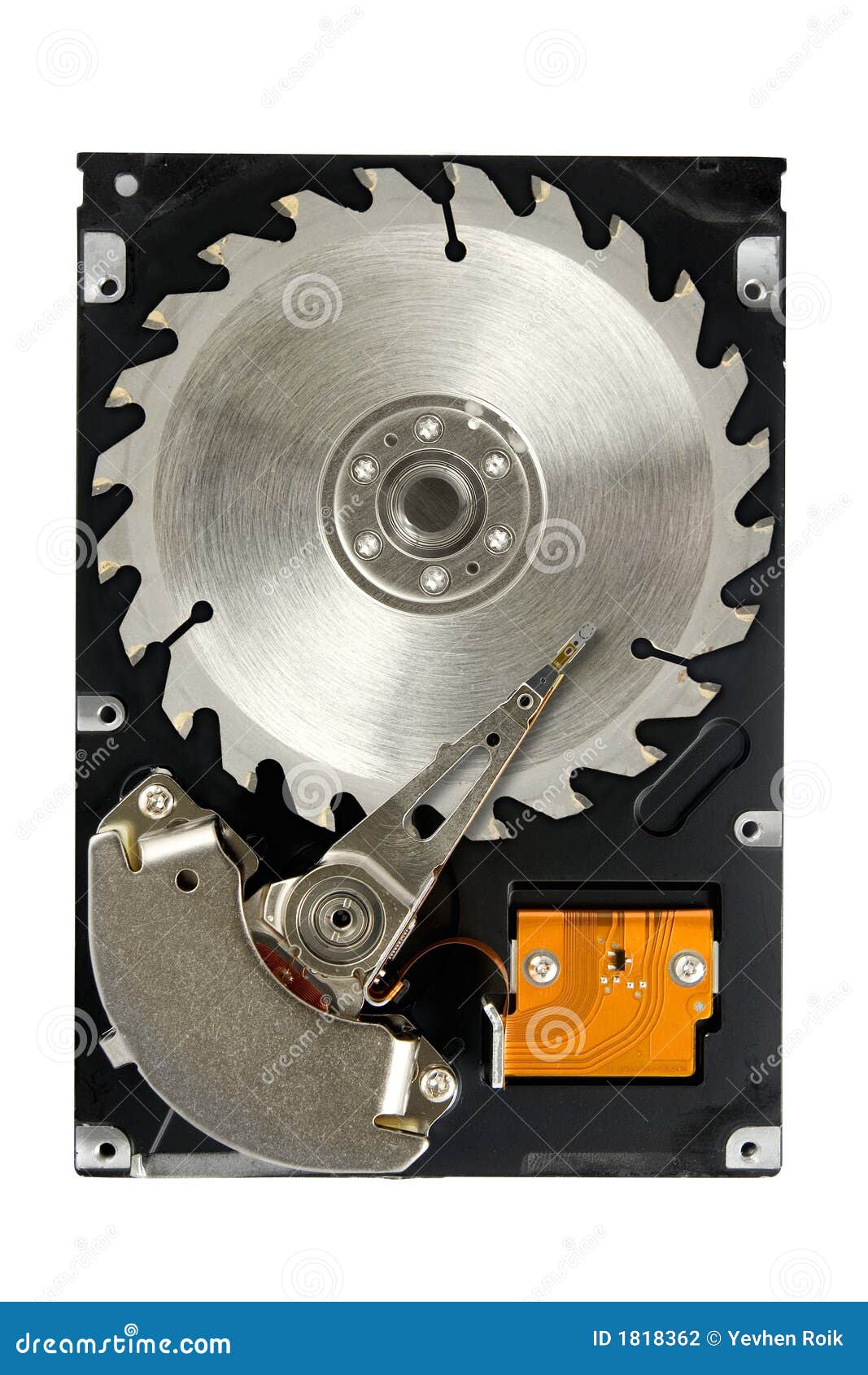 Hard Disk Drive Saw Blade stock photo. Image of code, entry - 1818362