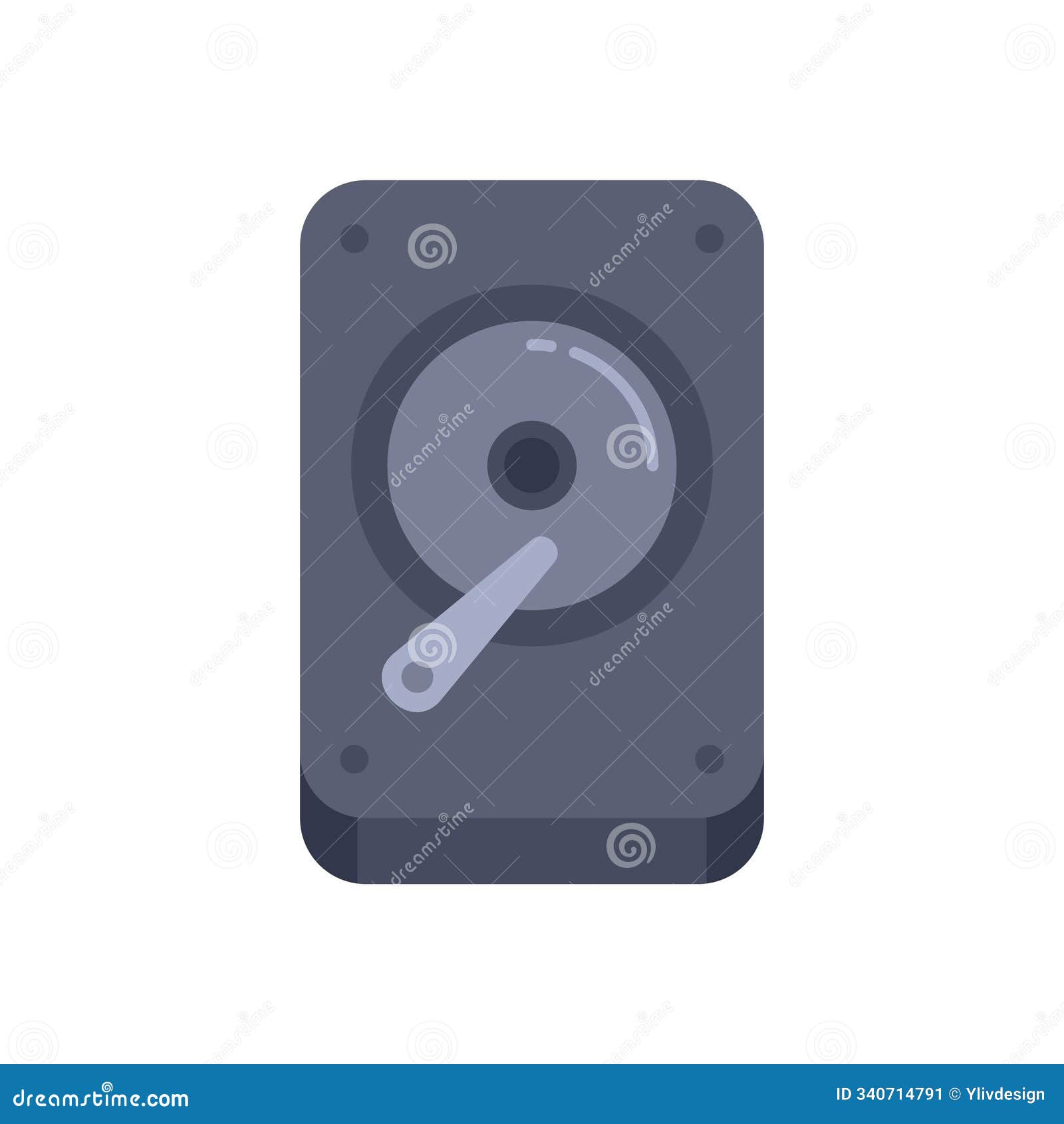 Hard Disk Drive Spinning Platter with Read Write Head Accessing Data ...