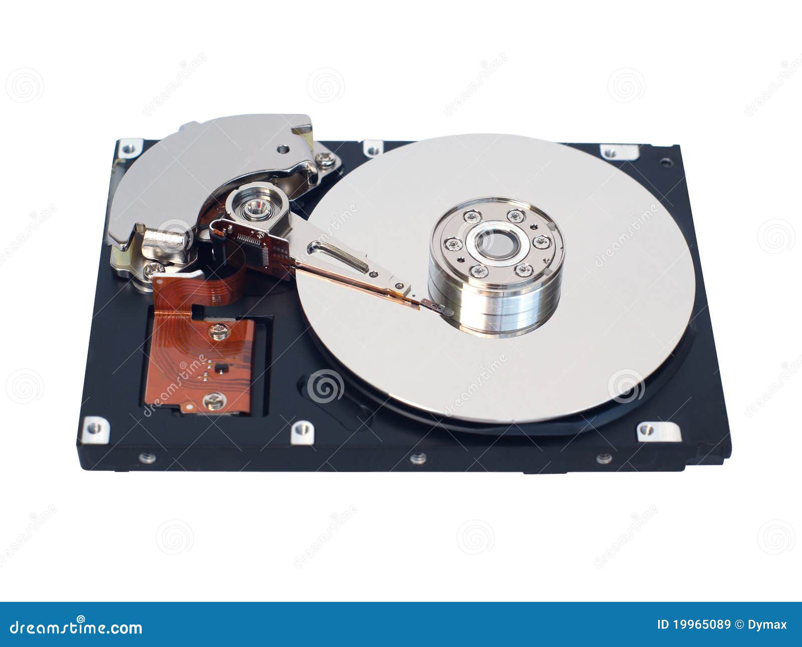 Hard Disk Drive with Storage Surface and Head Stock Image - Image of ...