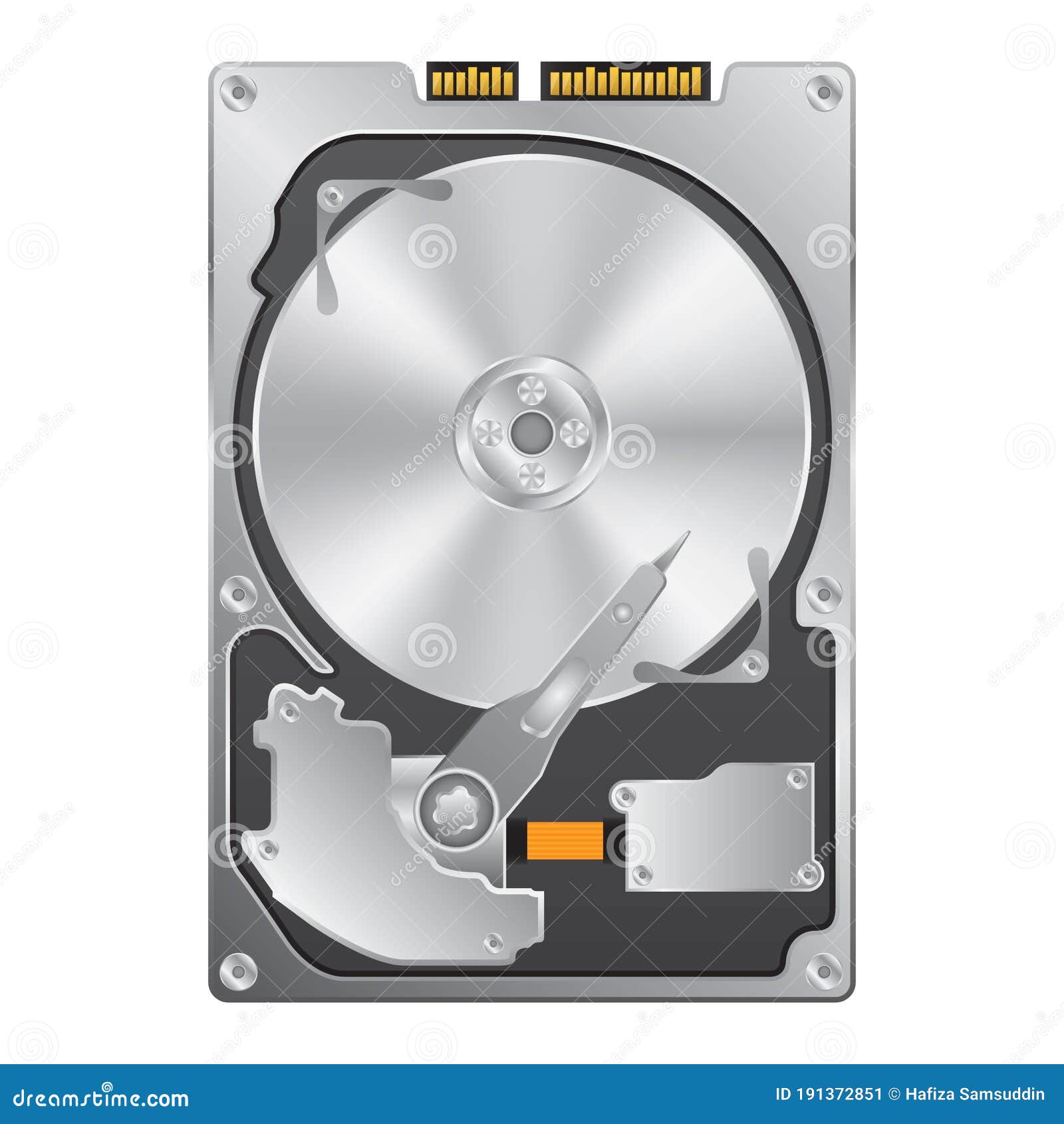 Hard Disk Drive. Vector Illustration Decorative Design Stock Vector ...