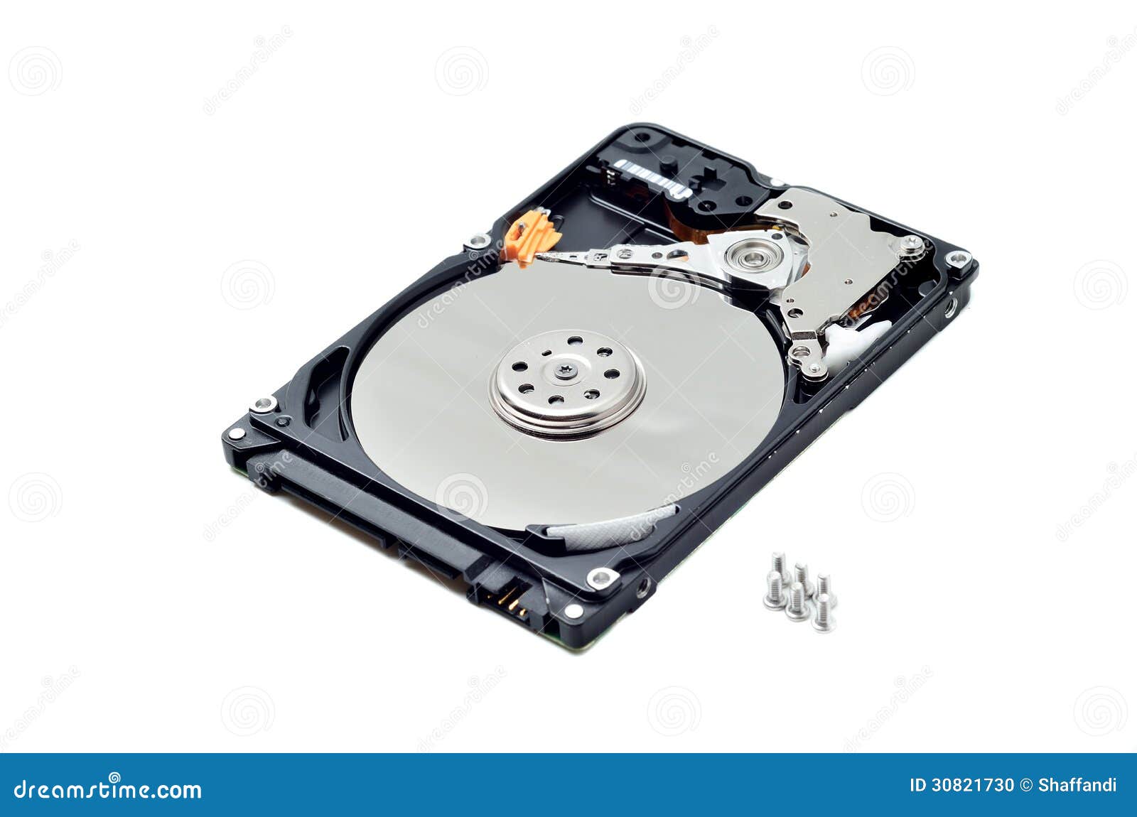 Hard Disk Drive on White stock photo. Image of magnetic - 30821730