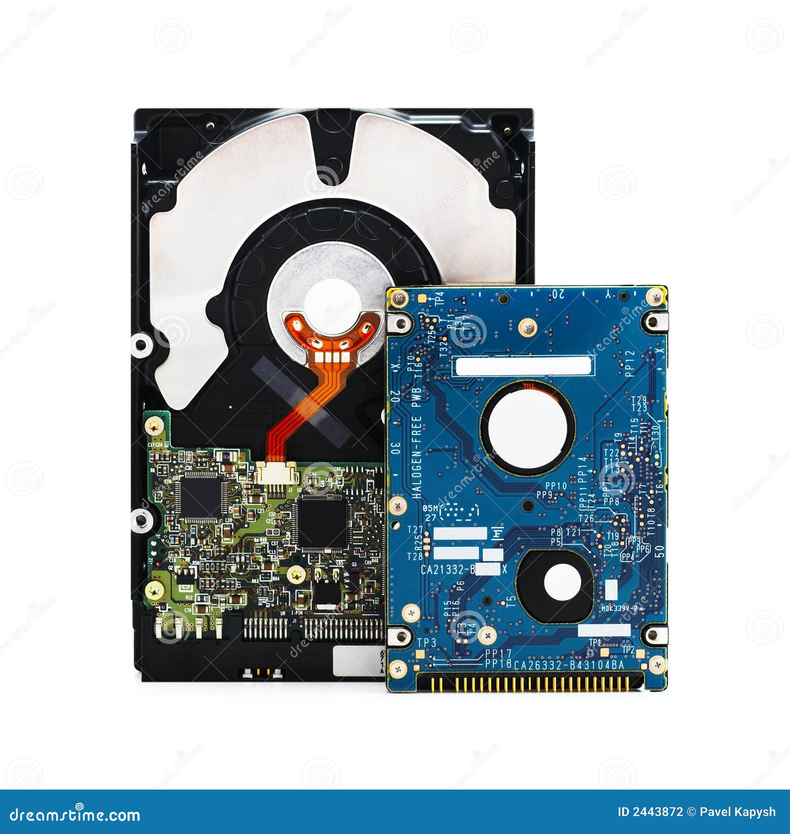 Hard Disk Drives on White stock photo. Image of isolated - 2443872