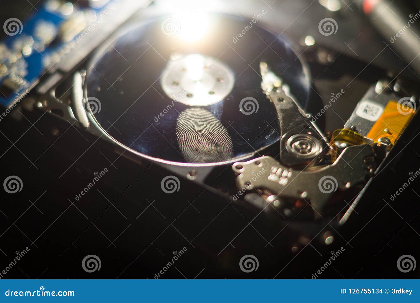 Hard Disk with Fingerprint Data Protection with Cybersecurity Stock ...