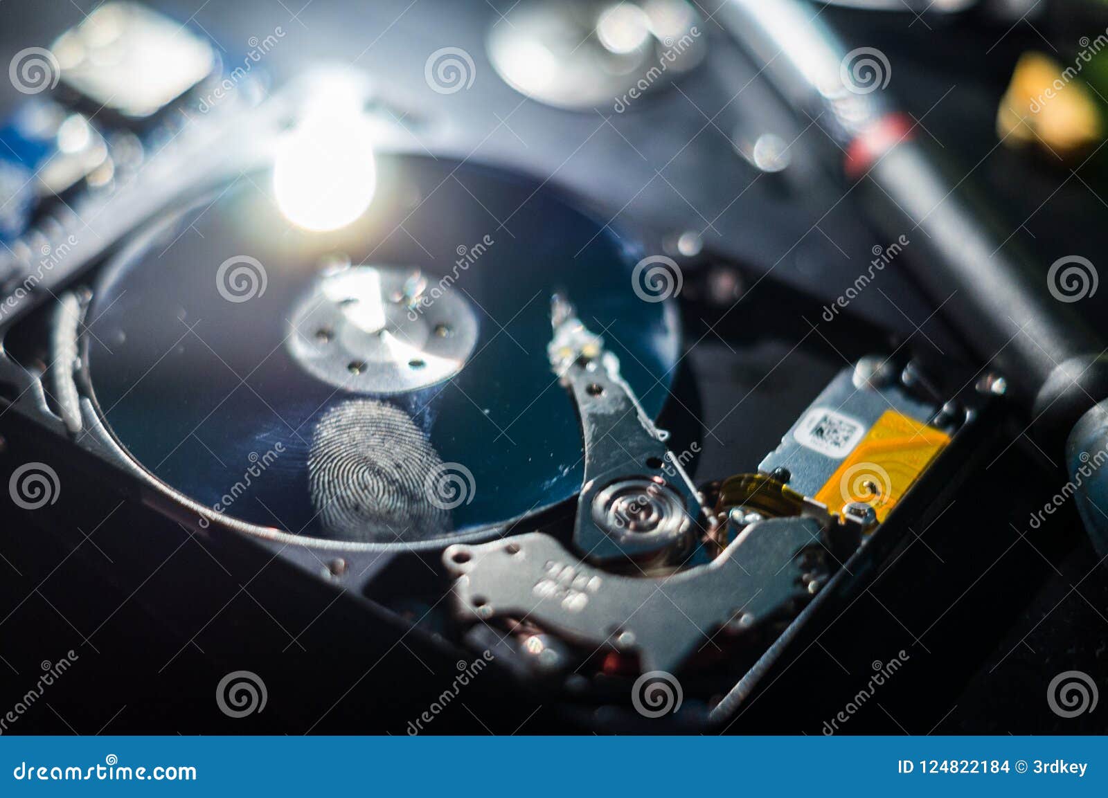 Hard Disk with Fingerprint Data Protection with Cybersecurity Stock ...