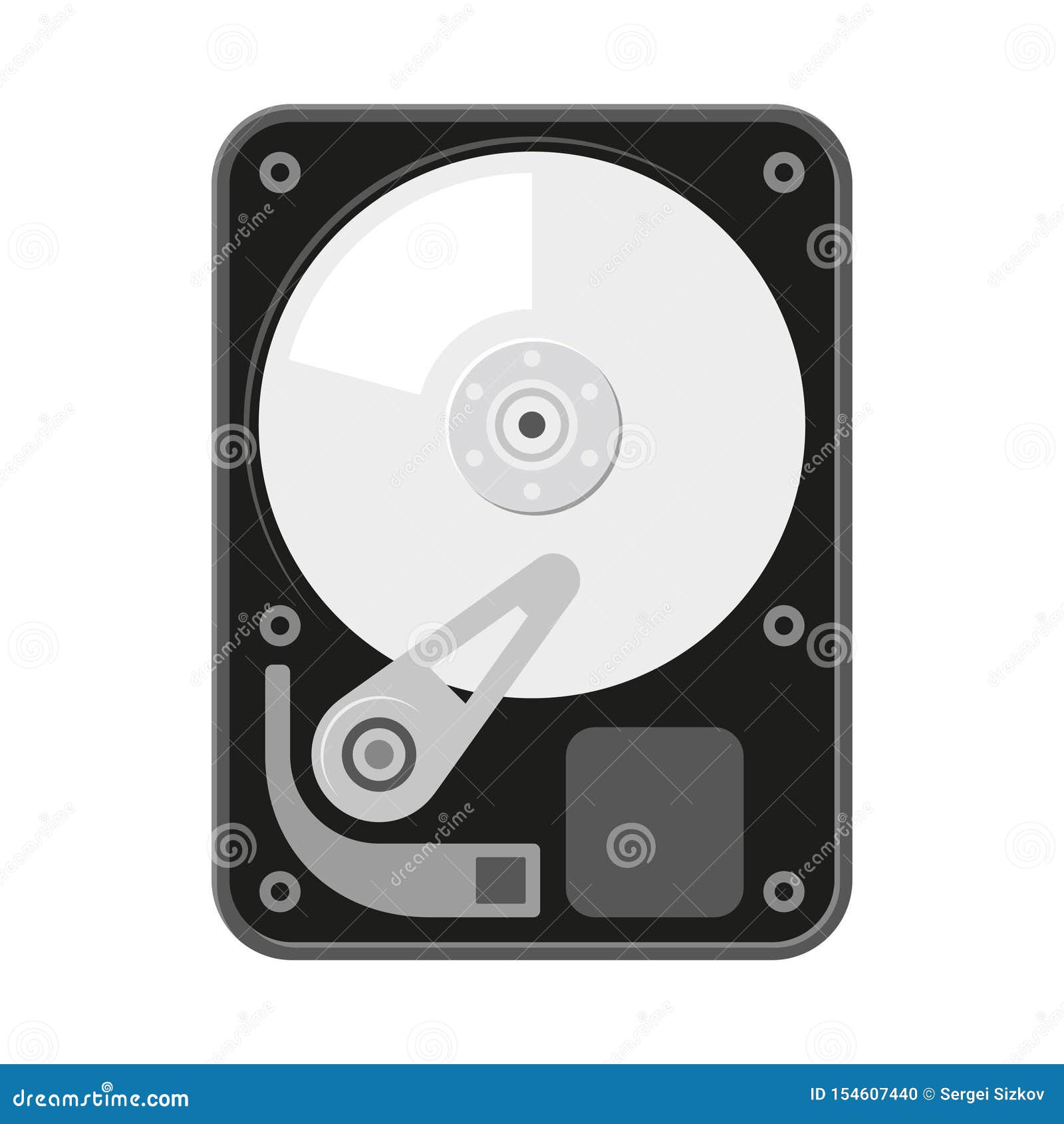 Hard Disk HDD Flat Icon on White Background. Vector Stock Vector ... Hard Disk HDD Flat Icon on White Background. Vector Stock Vector ...