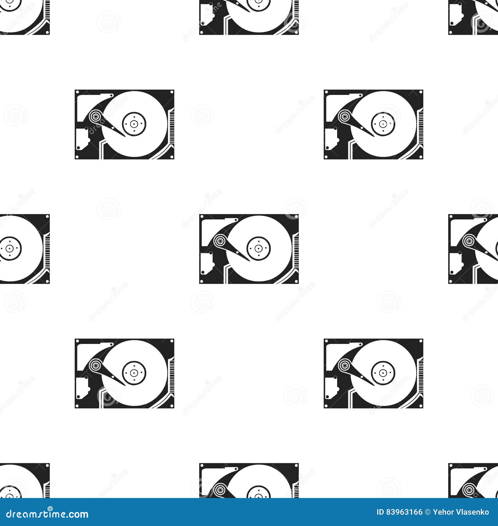 Hard Disk Icon in Black Style Isolated on White Background. Stock ...