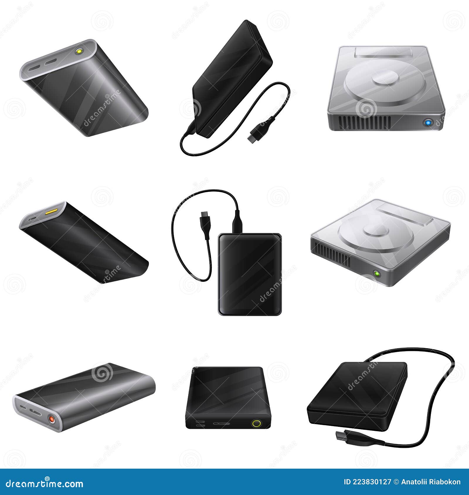 Vector External Drives | CartoonDealer.com #18144651