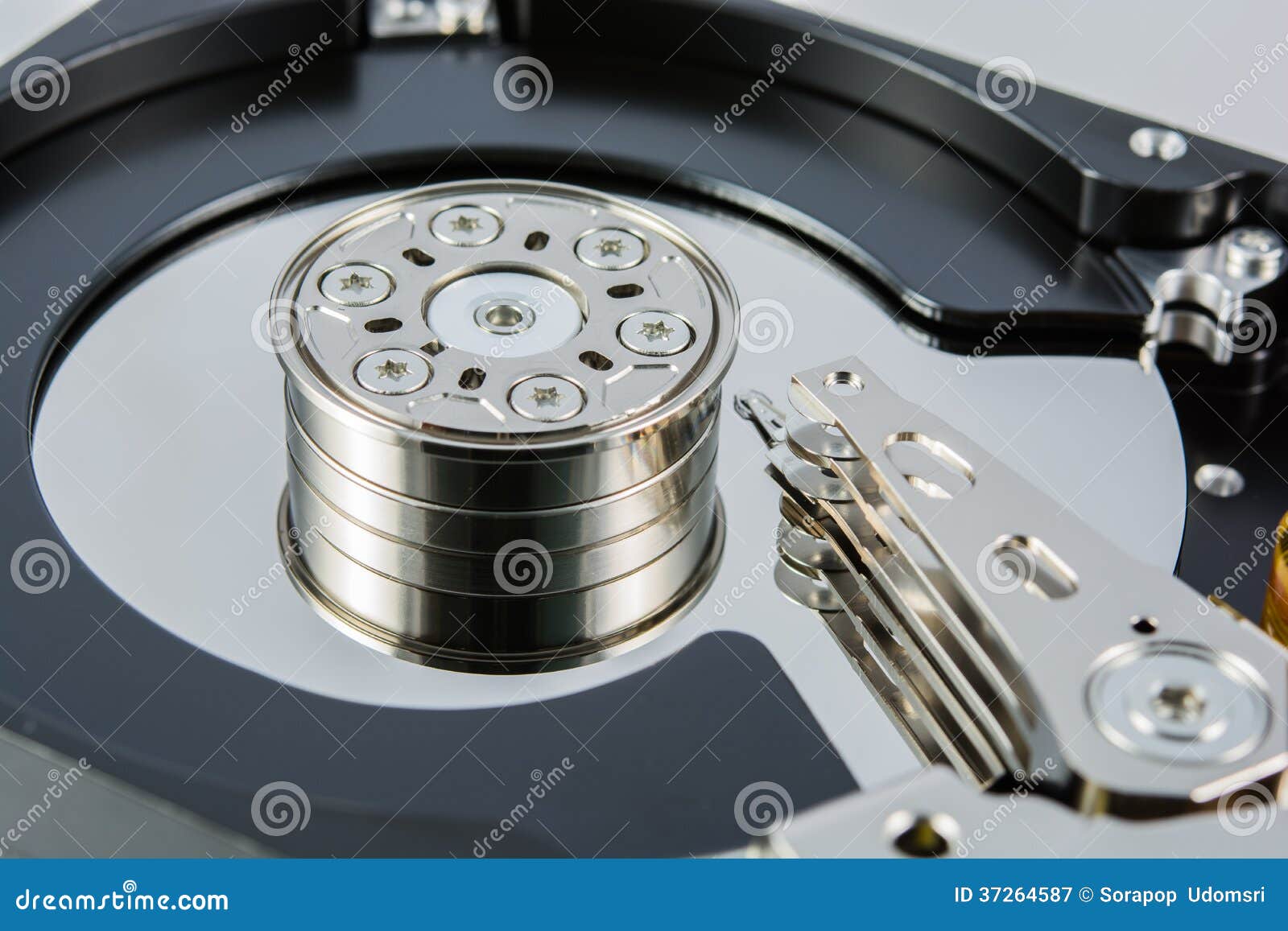 Hard disk inside stock image. Image of accessible, hard - 37264587