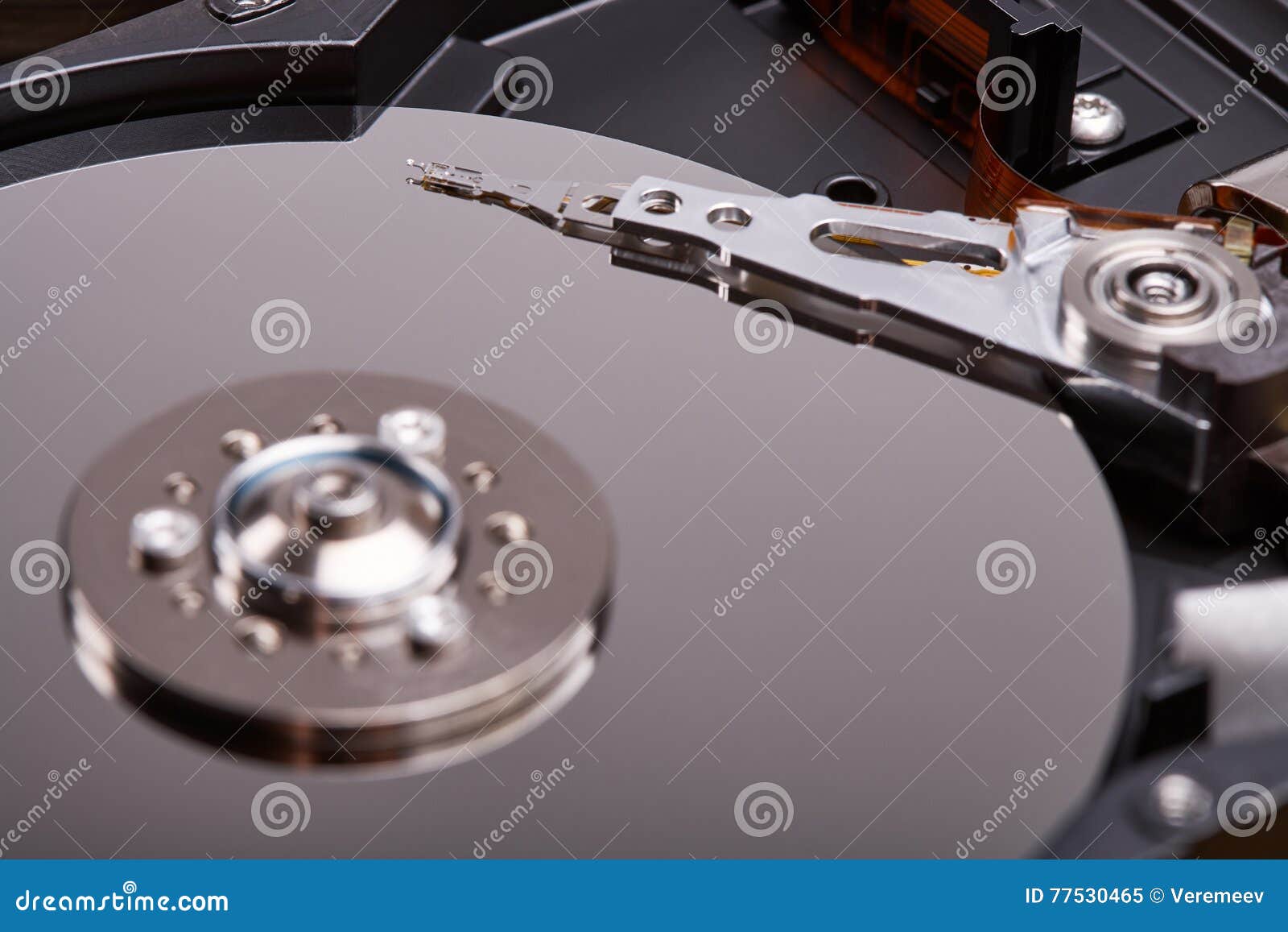 Hard disk inside stock image. Image of printing, contact - 77530465