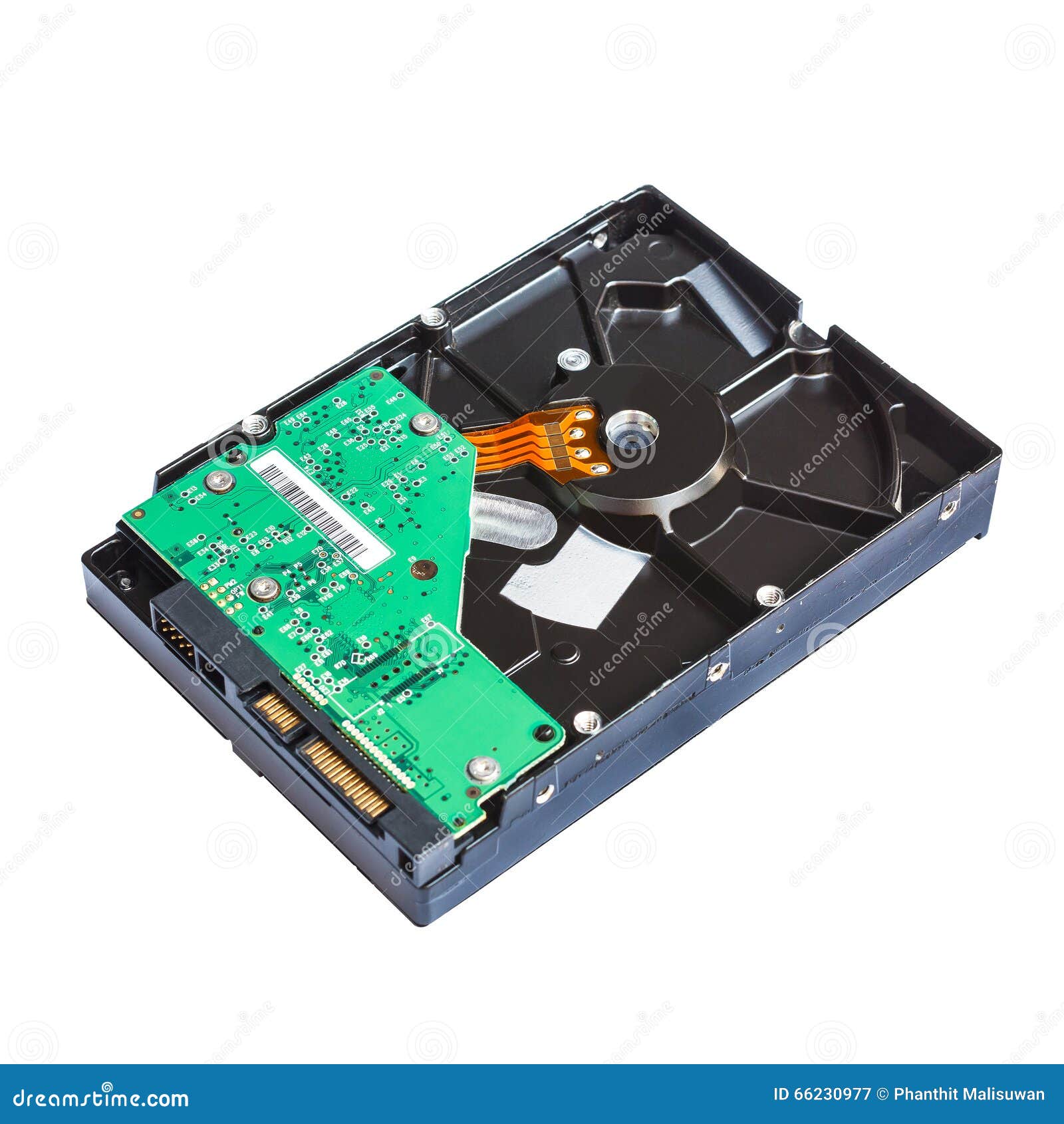 Hard Disk Isolated on a White Background Stock Image - Image of drive ...