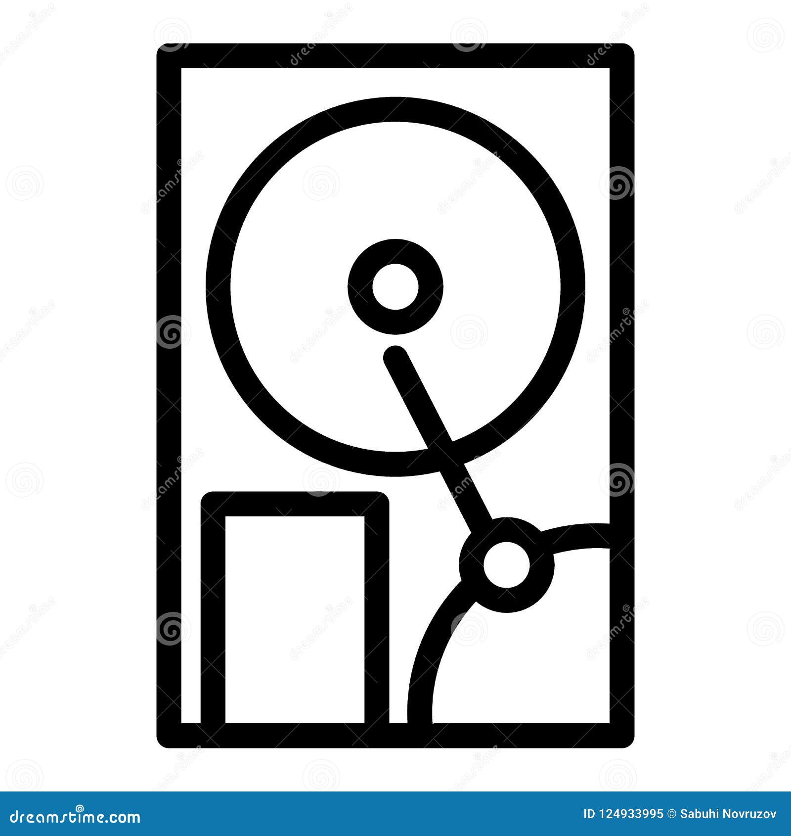 Hard Disk Line Icon. Storage Vector Illustration Isolated on White ... Hard Disk Line Icon. Storage Vector Illustration Isolated on White ...