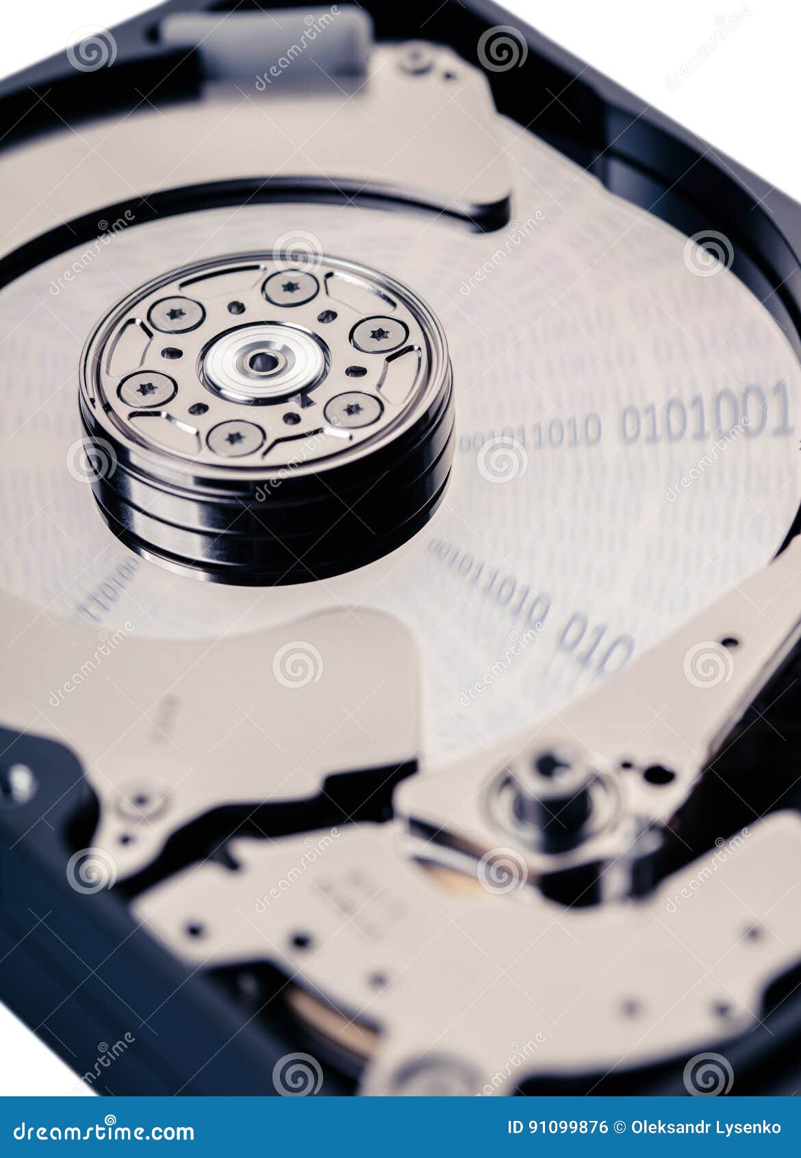 Hard disk memory close-up stock photo. Image of computer - 91099876