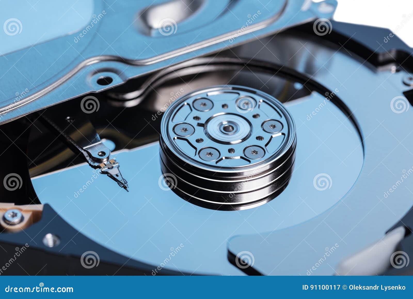 Hard disk memory close-up stock image. Image of drive - 91100117