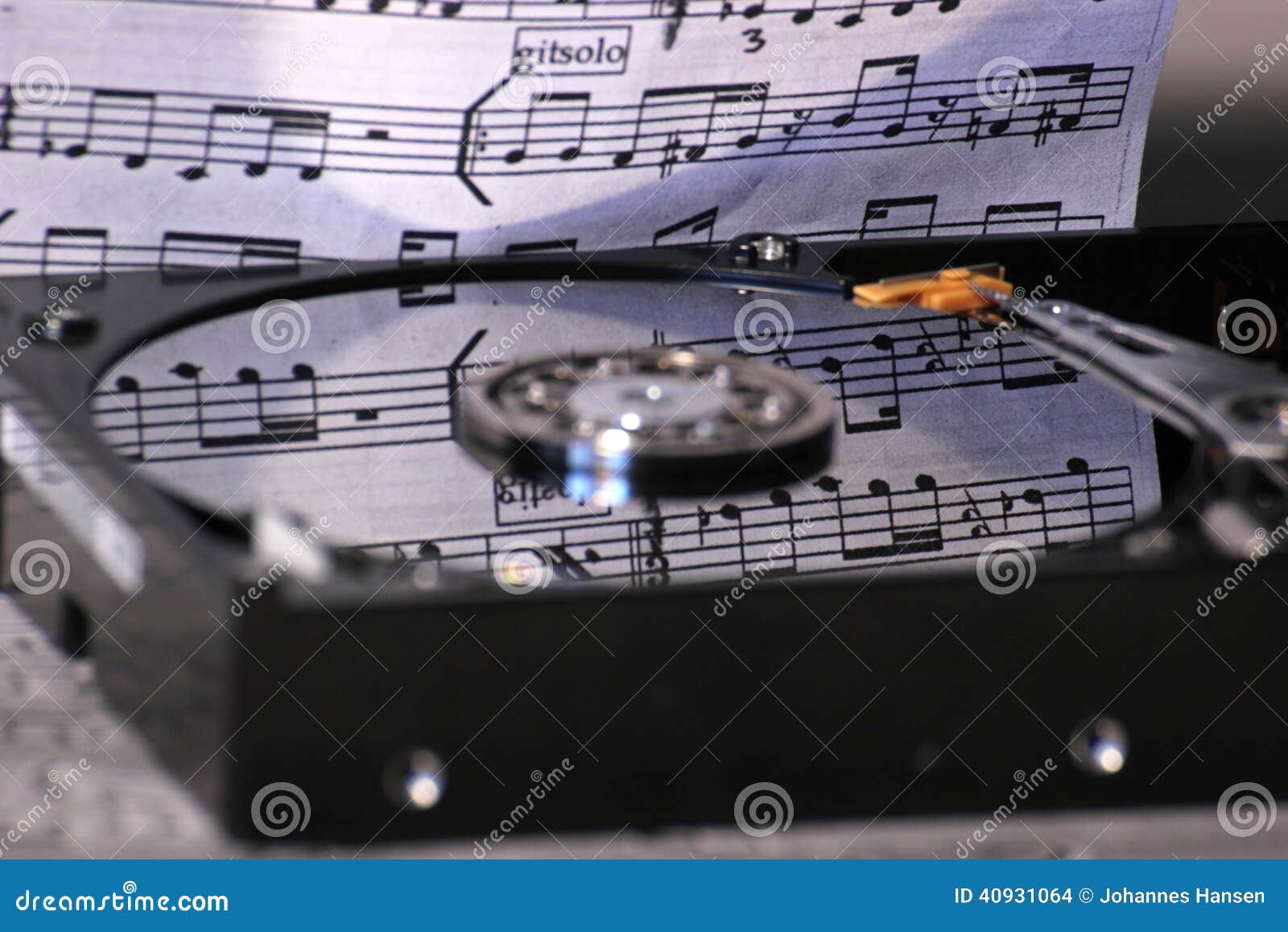 Hard Disk with Music stock photo. Image of brightly, medium - 40931064