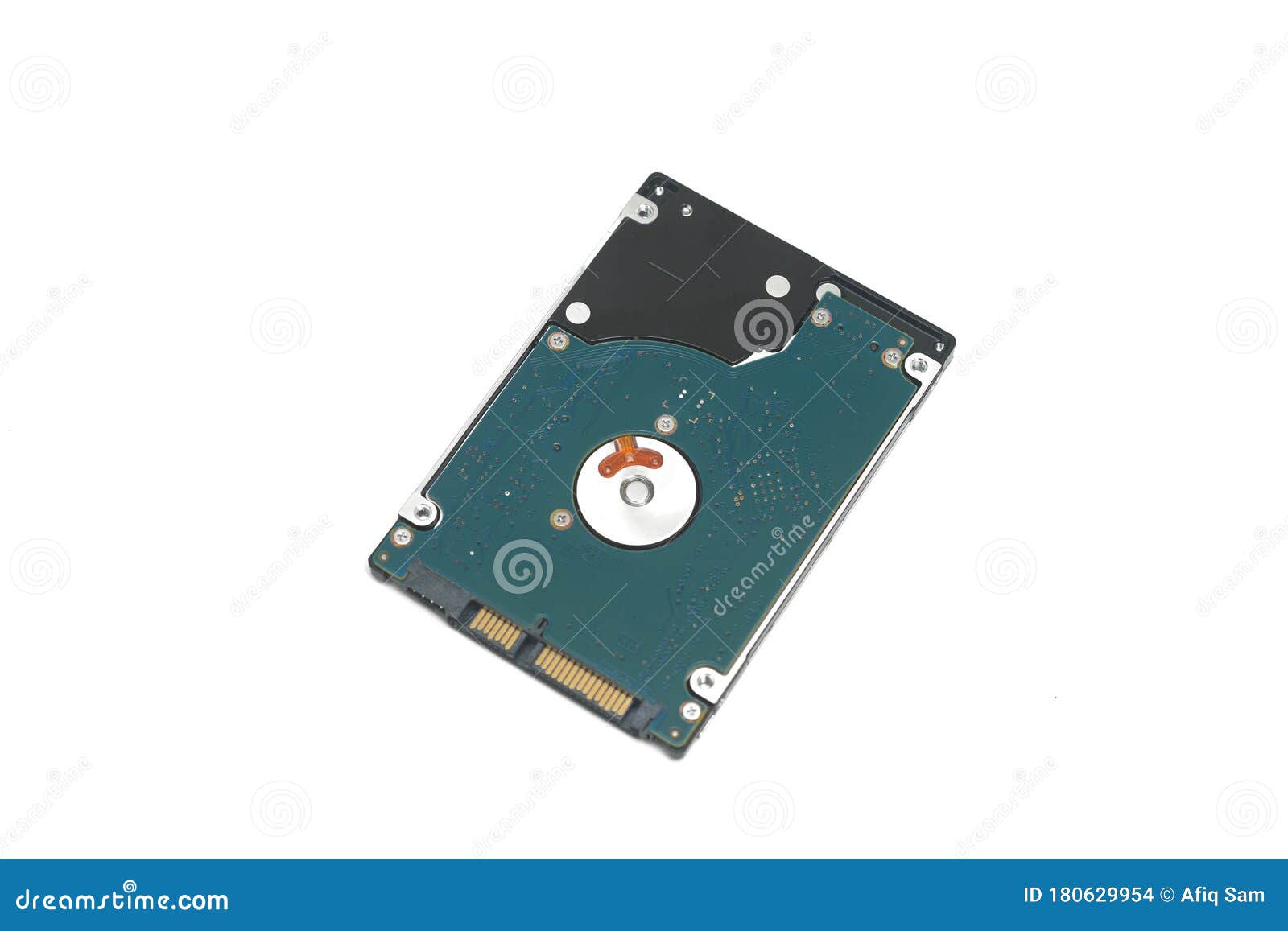 Hard Disk Over White Background Stock Photo - Image of database ...