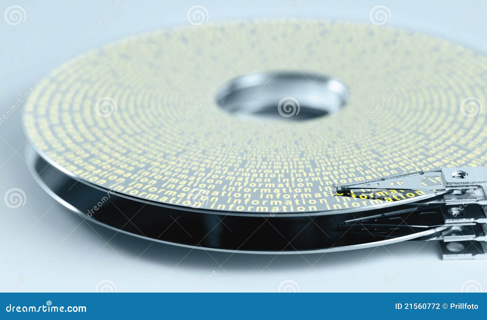 Hard Disk Platter and Actuator Arm Stock Photo - Image of data, medical ...