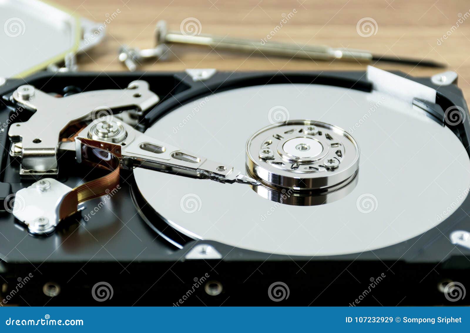 Hard Disk Repair Computer Data Recovery Stock Image - Image of open ...