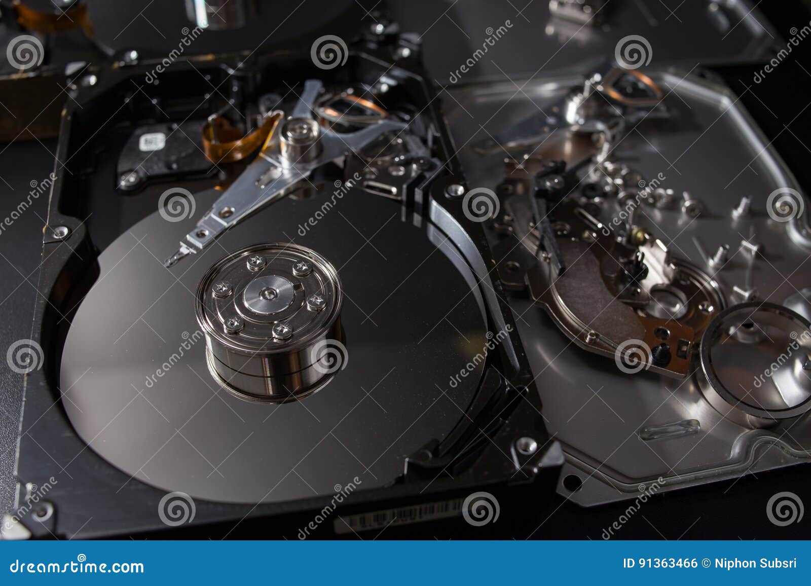 Hard Disk Scrap Electronics Stock Photo - Image of dust, scrap: 91363466