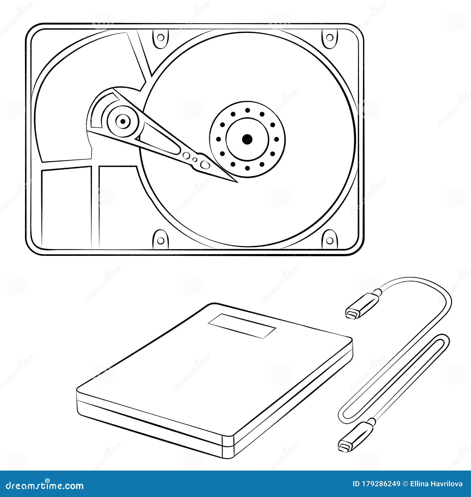 Hard disk set stock vector. Illustration of isolated - 179286249 Hard disk set stock vector. Illustration of isolated - 179286249