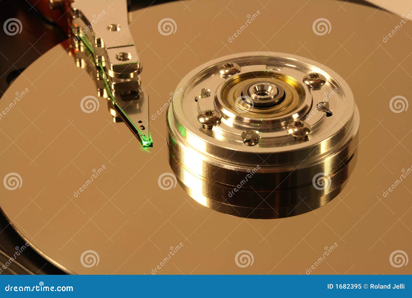 Hard Disk Under Green Laser Light Stock Image - Image of store, read ...