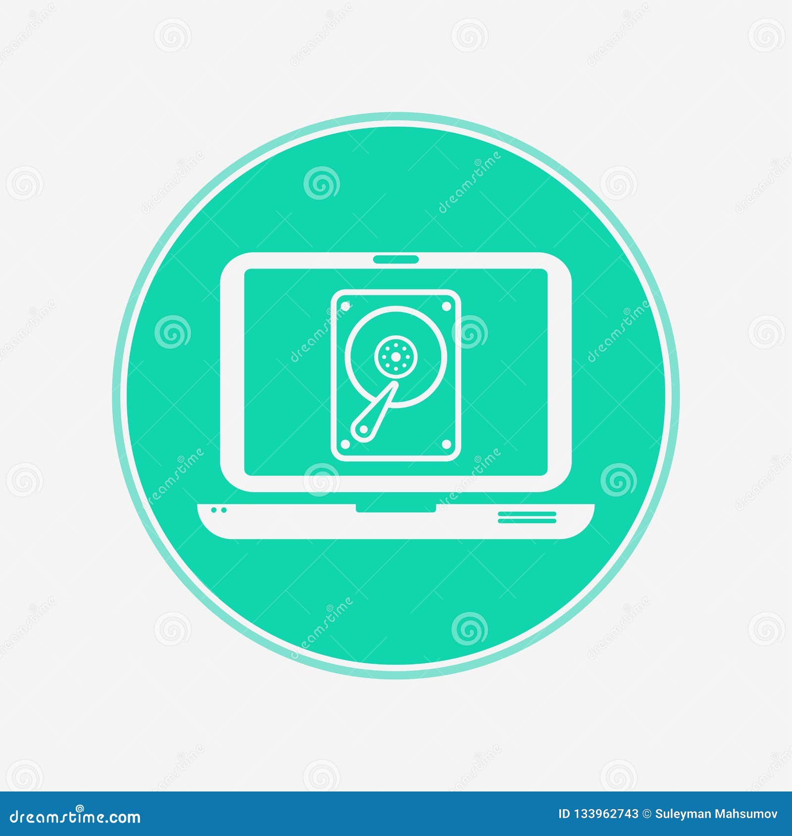 Hard Disk Vector Icon Sign Symbol Stock Vector - Illustration of ...