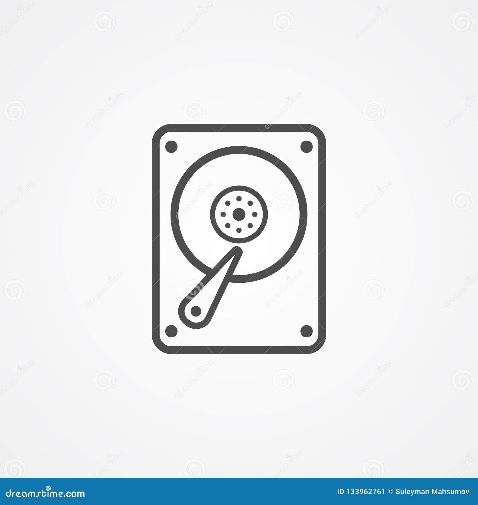Hard Disk Vector Icon Sign Symbol Stock Vector - Illustration of flash ...