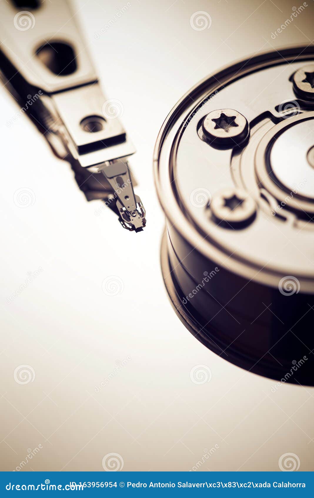 Hard disk view stock photo. Image of hard, desktop, file - 163956954