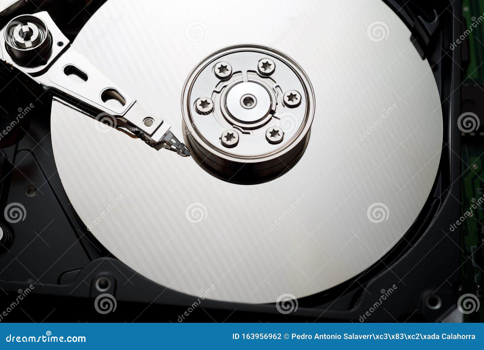 Hard disk view stock photo. Image of disk, industry - 163956962