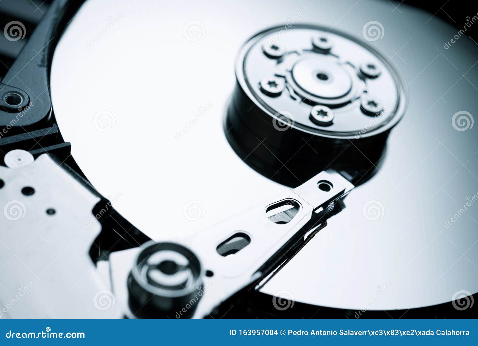 Hard disk view stock photo. Image of computer, macro - 163957004