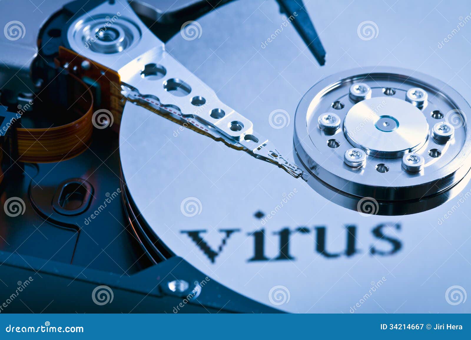Hard disk virus stock image. Image of attack, database - 34214667