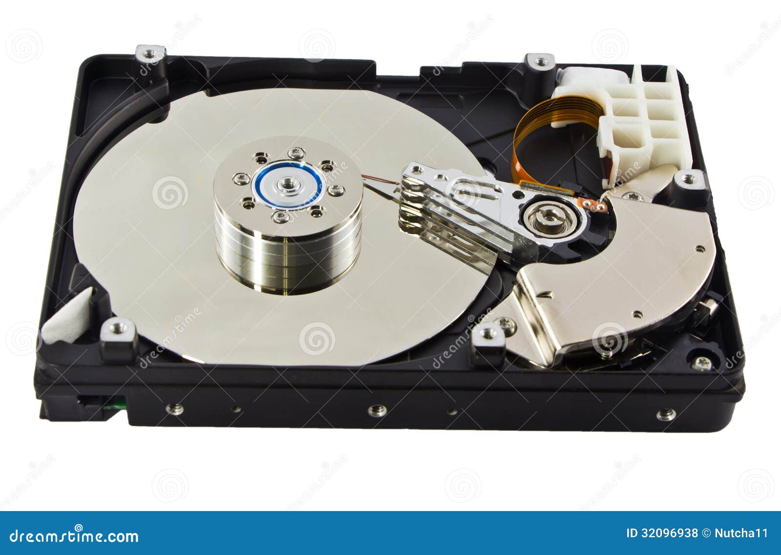 Hard disk white background stock photo. Image of inside - 32096938
