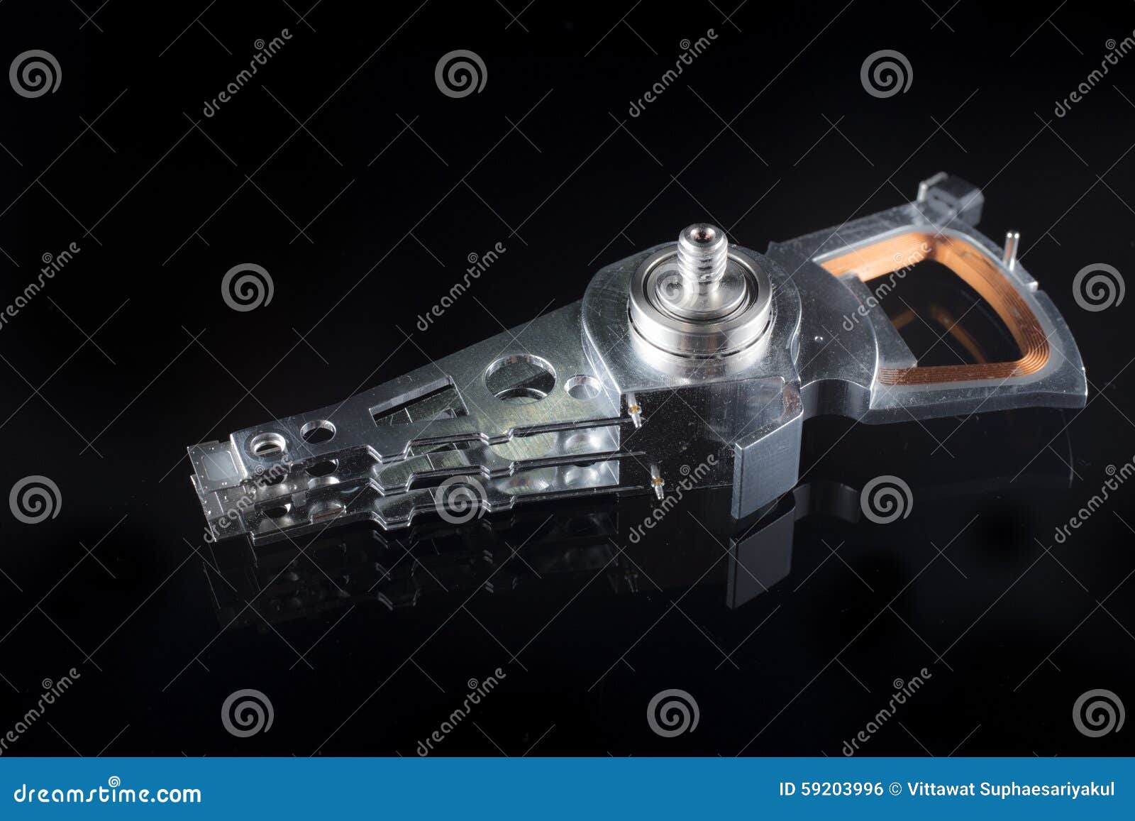 Hard disk writer / reader stock photo. Image of closeup - 59203996