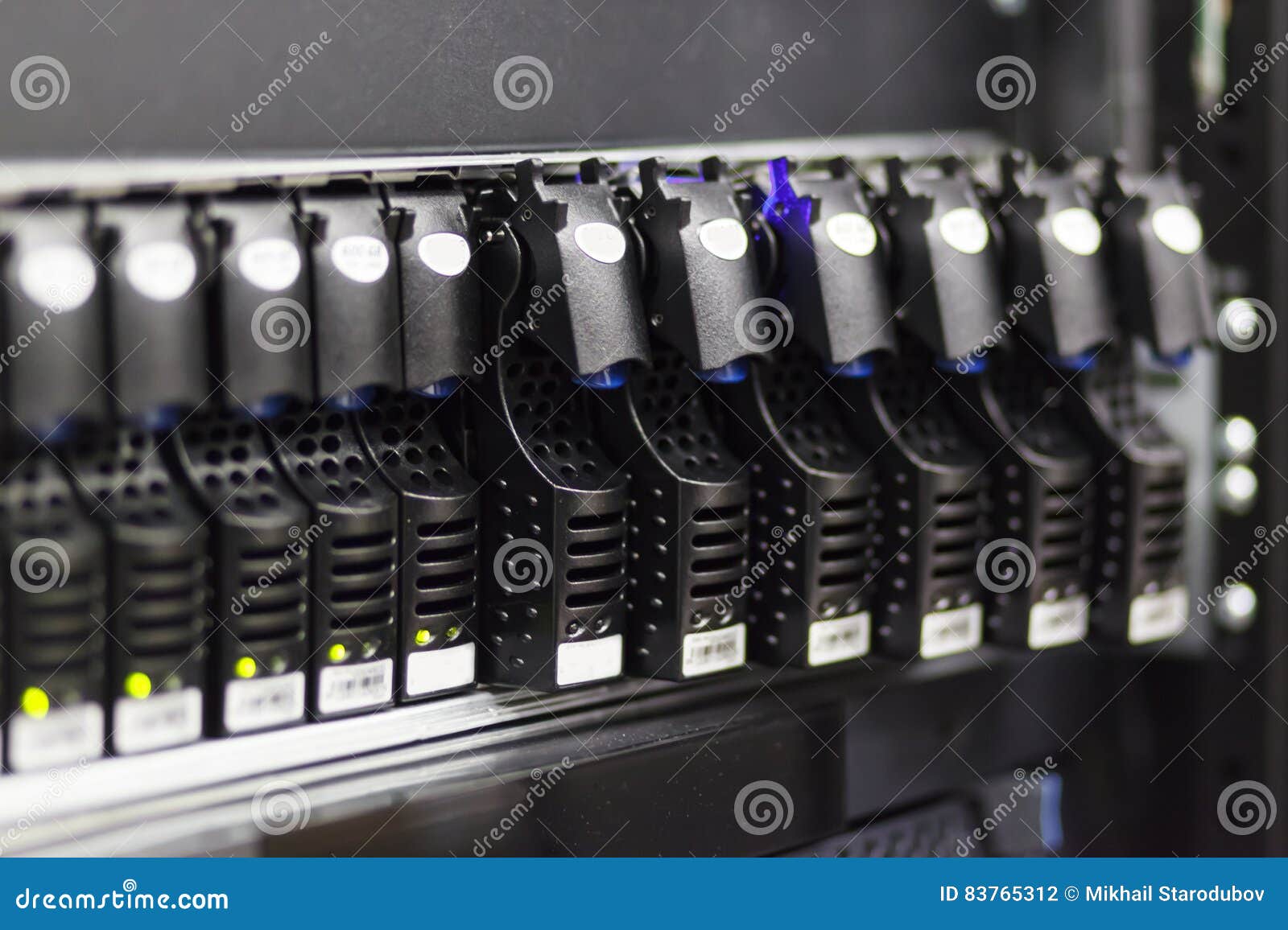 Hard Disks Drive in the Storage System Stock Photo - Image of mainframe ...