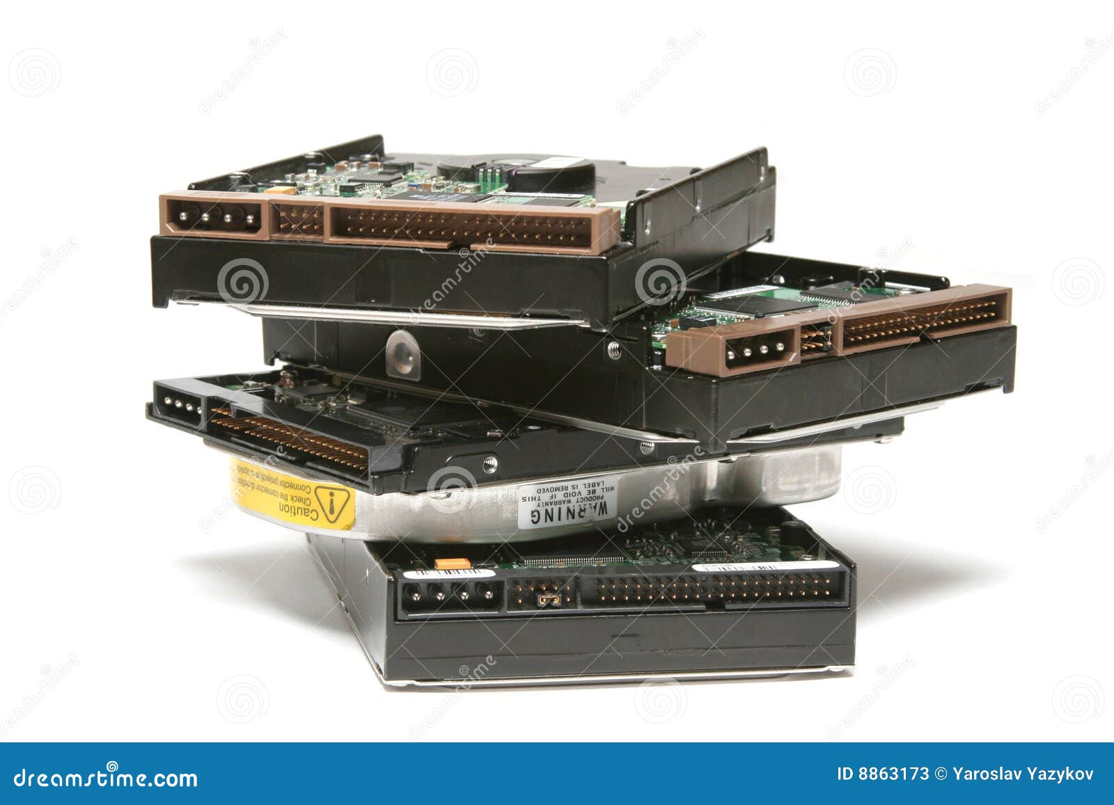 Hard Disks Tower stock image. Image of laptop, isolated - 8863173