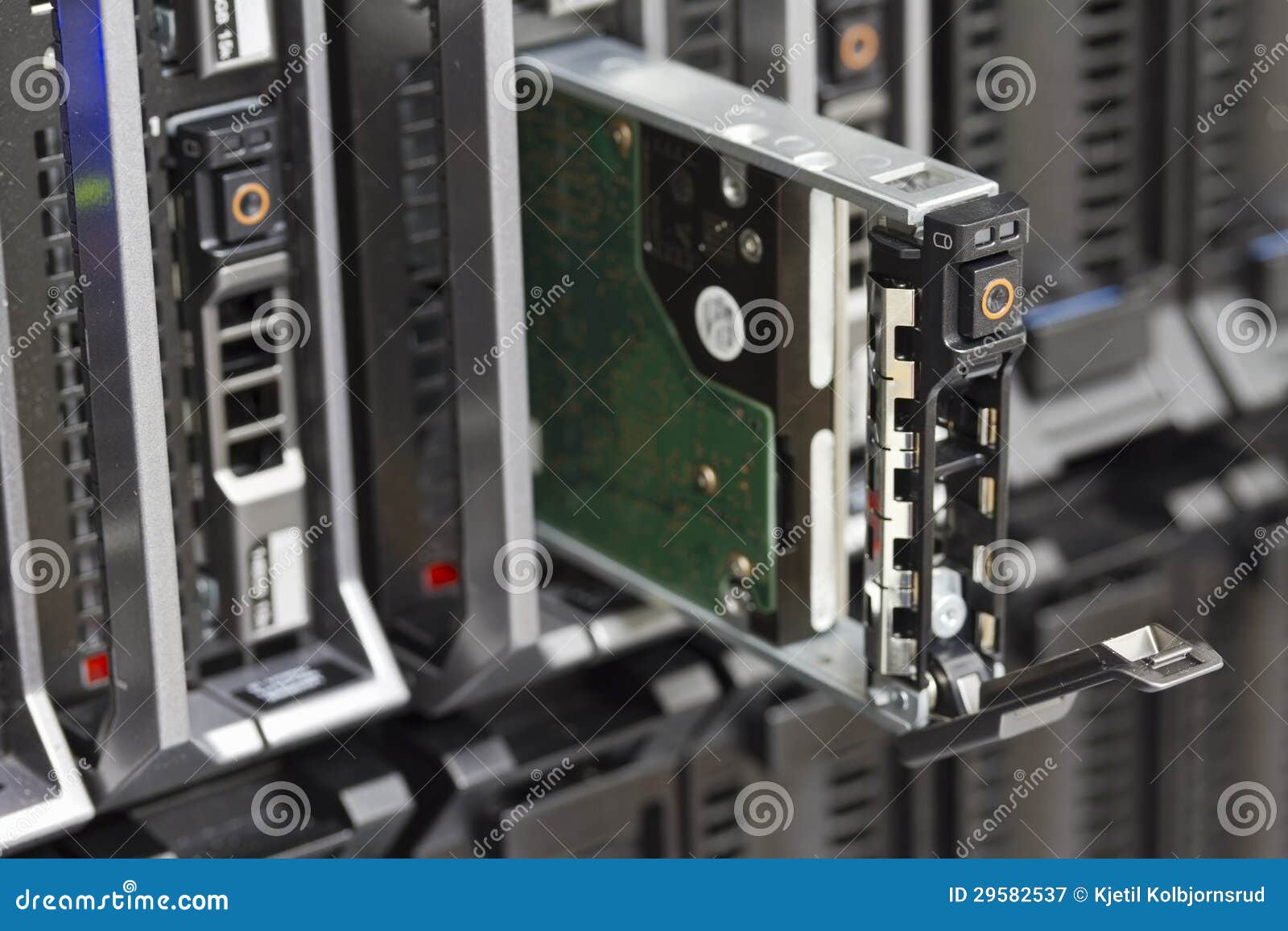 Hard Drive in Blade Server stock image. Image of service - 29582537