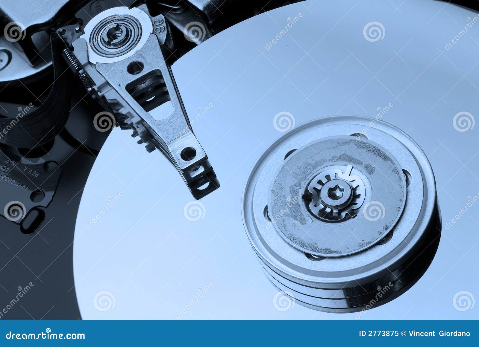 Hard Drive in blue stock image. Image of mirror, backup - 2773875