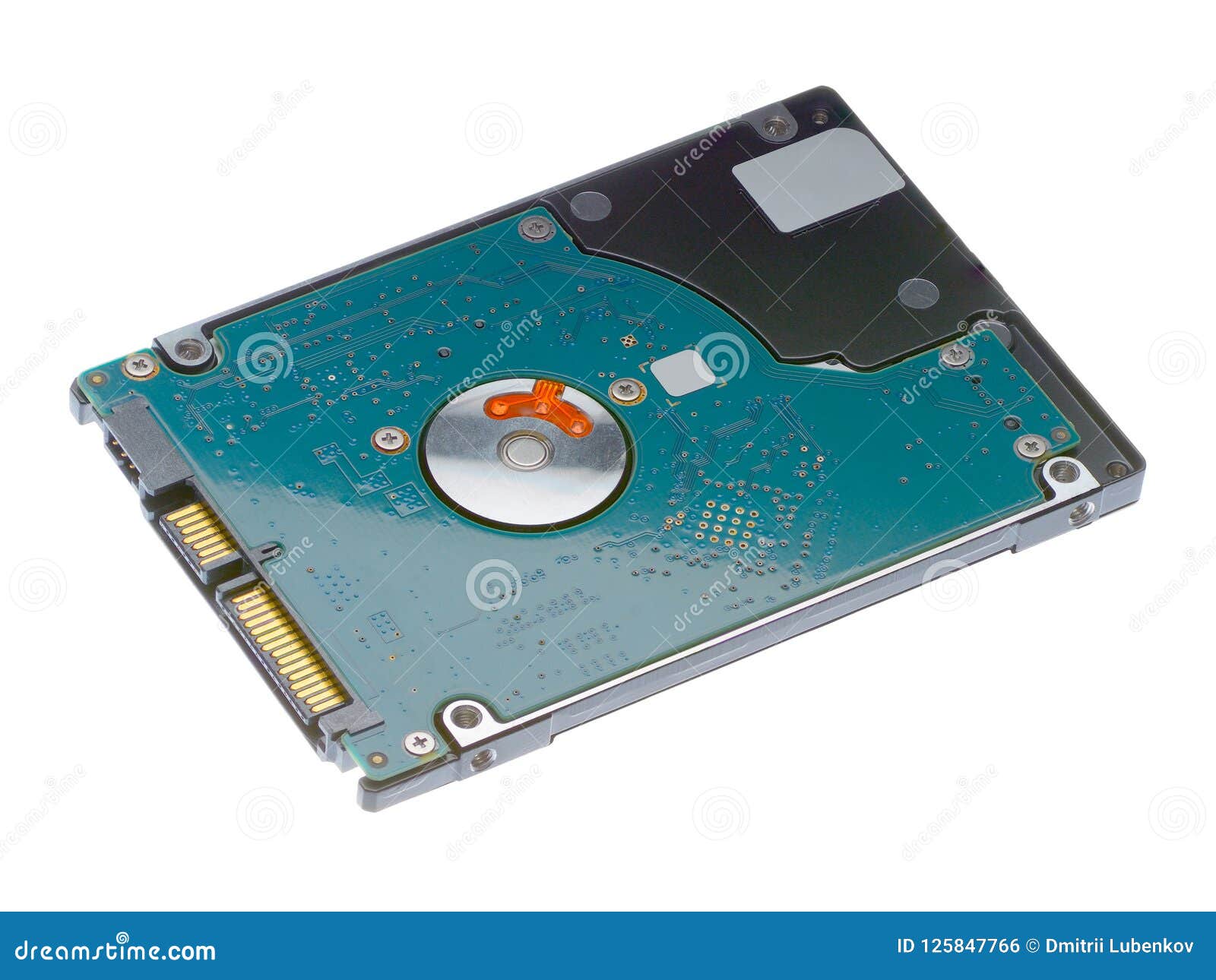 Hard Drive Bottom View with Connectors Stock Photo - Image of used ...