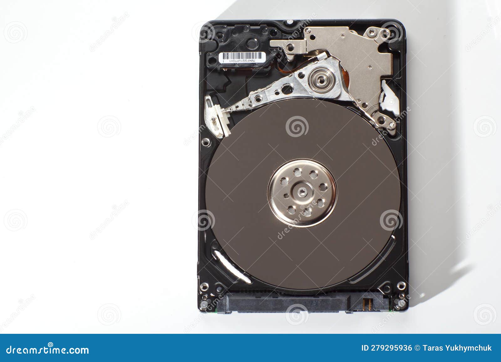 A Hard Drive from a Computer without a Cover Stock Photo - Image of ...
