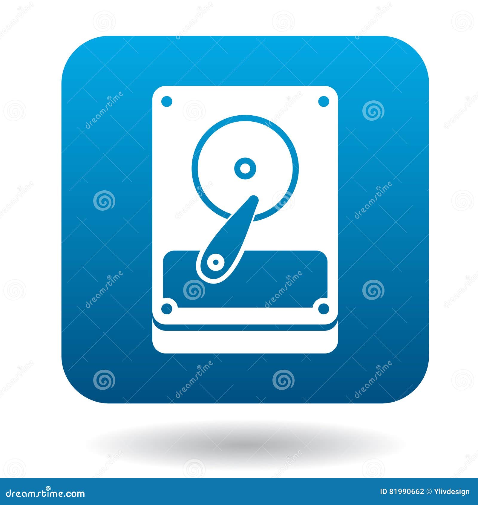 Hard Drive Data Icon, Simple Style Stock Vector - Illustration of frame ...
